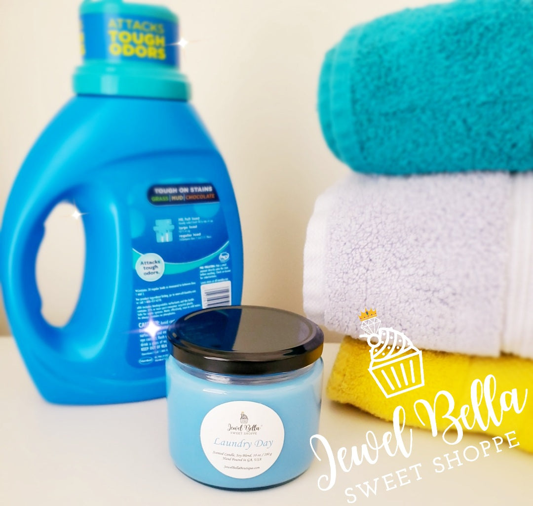 Laundry Day Scented Candle 10 oz. – Jewel Bella Sweet Shoppe